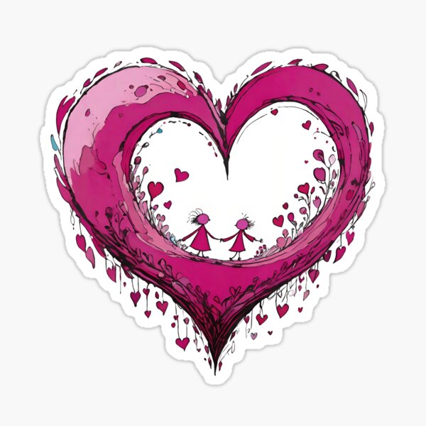 "Cute pink heart" Sticker for Sale by rockate | Redbubble