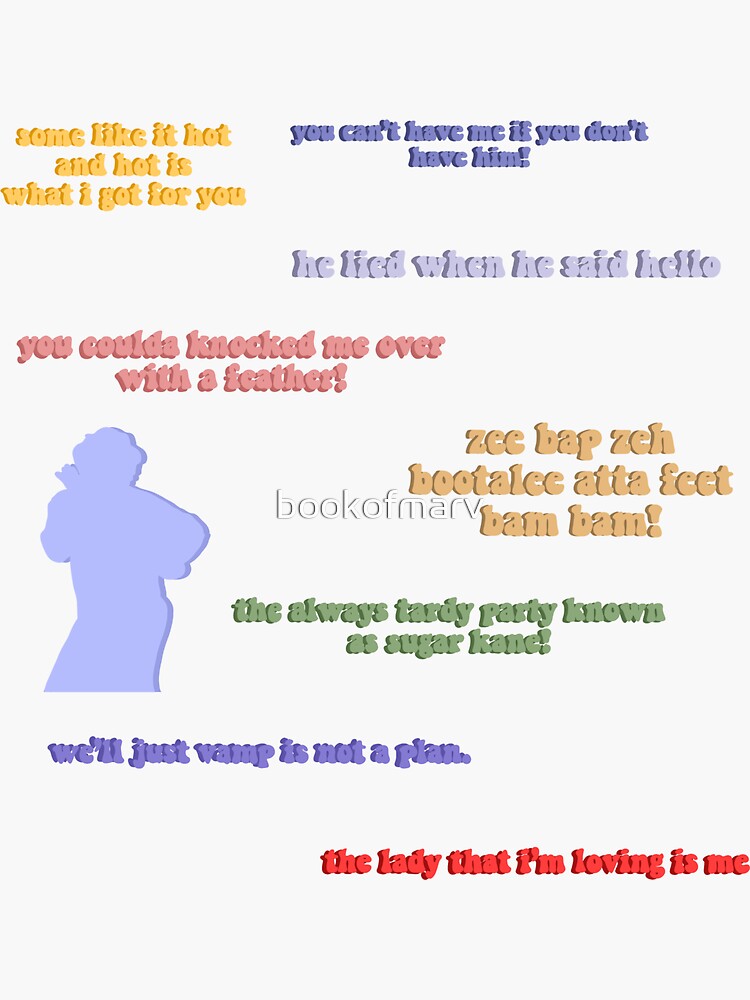 "Some Like It Hot Sticker Pack" Sticker for Sale by bookofmarv | Redbubble