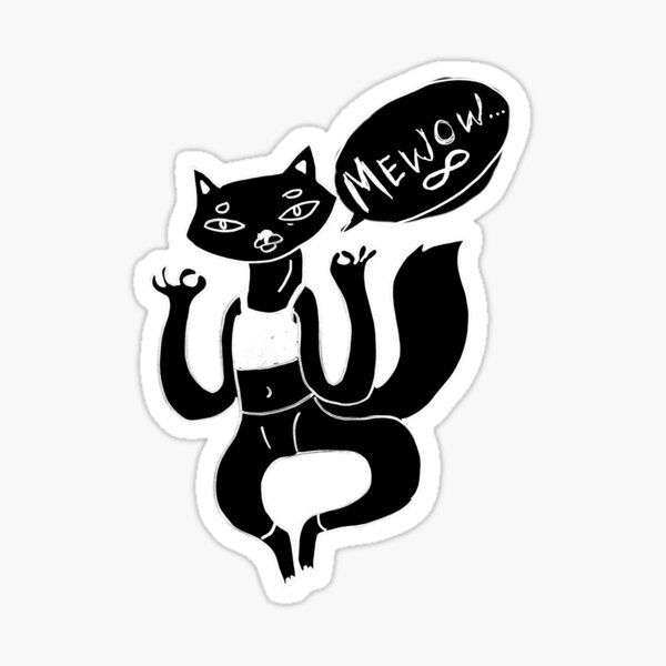 Mewow Stickers | Redbubble