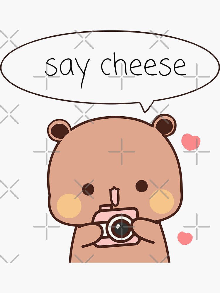 "Smile, say cheese! DuDu takes you a photo ️" Sticker for Sale by ...