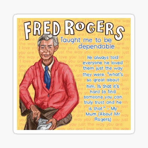 "Mr Rogers" Sticker for Sale by Aleah Dodson | Redbubble