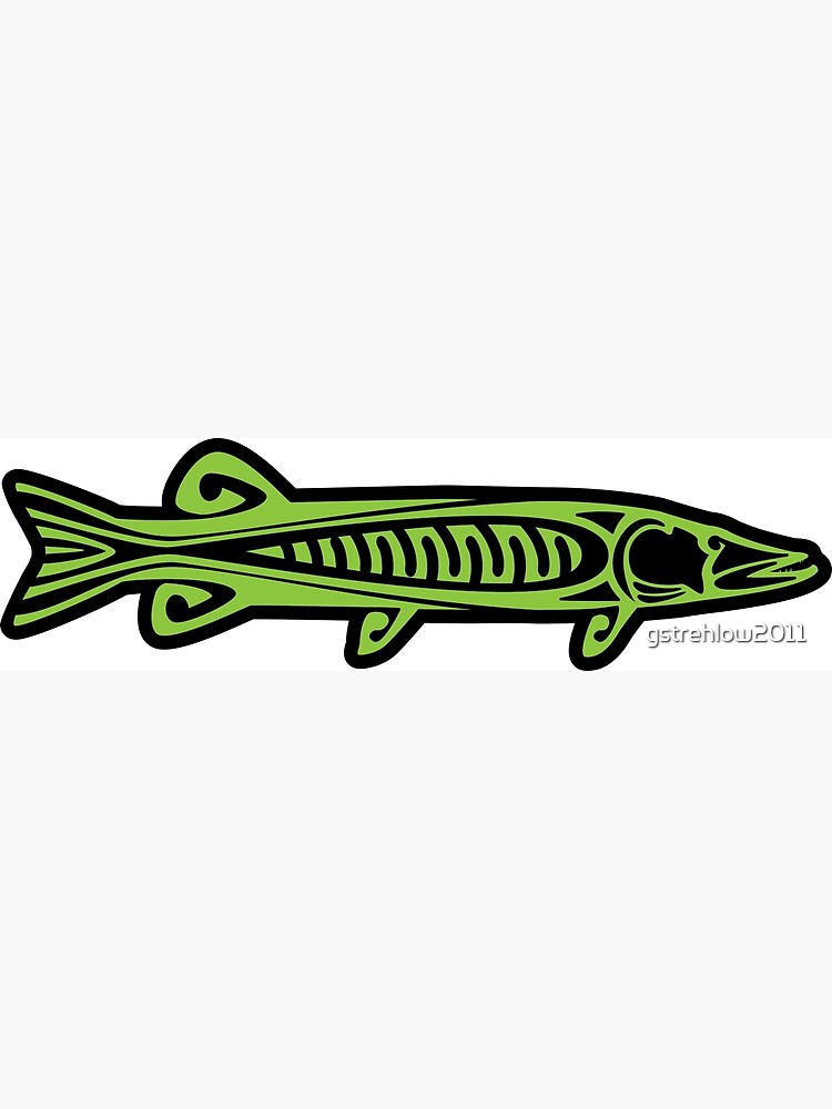 "Tribal Musky Black outline" Art Print by gstrehlow2011 | Redbubble