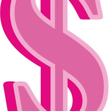 "Pink Dollar Sign" Sticker for Sale by AtlanticStore | Redbubble