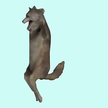 Pegatina for Sale con la obra «meme lobo bailando» de tttatia | Redbubble