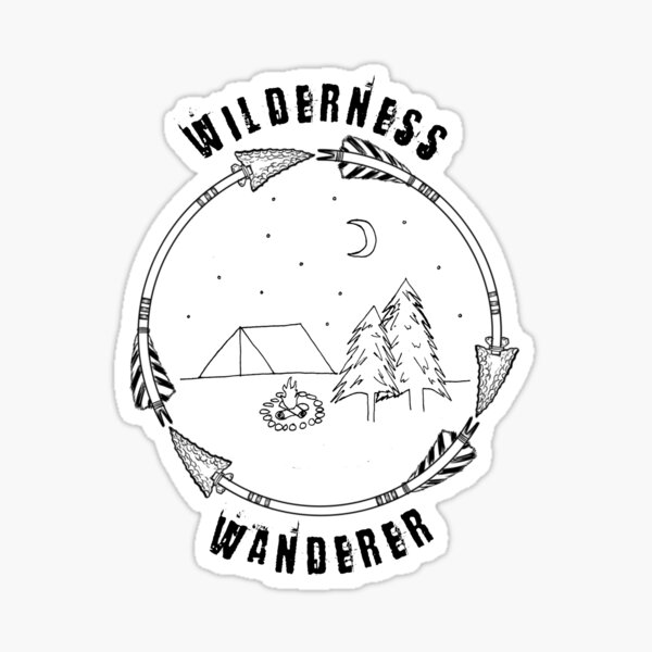 "Wilderness Wanderer" Sticker for Sale by SharkaSplat | Redbubble