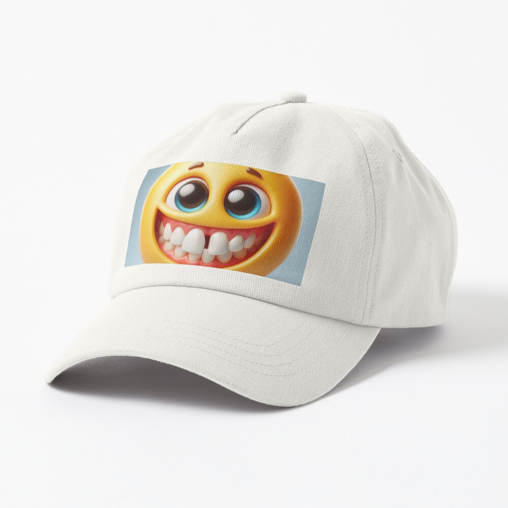 "Gap Tooth Yellow Smiley Emoji with Big Grin" Sticker for Sale by ...