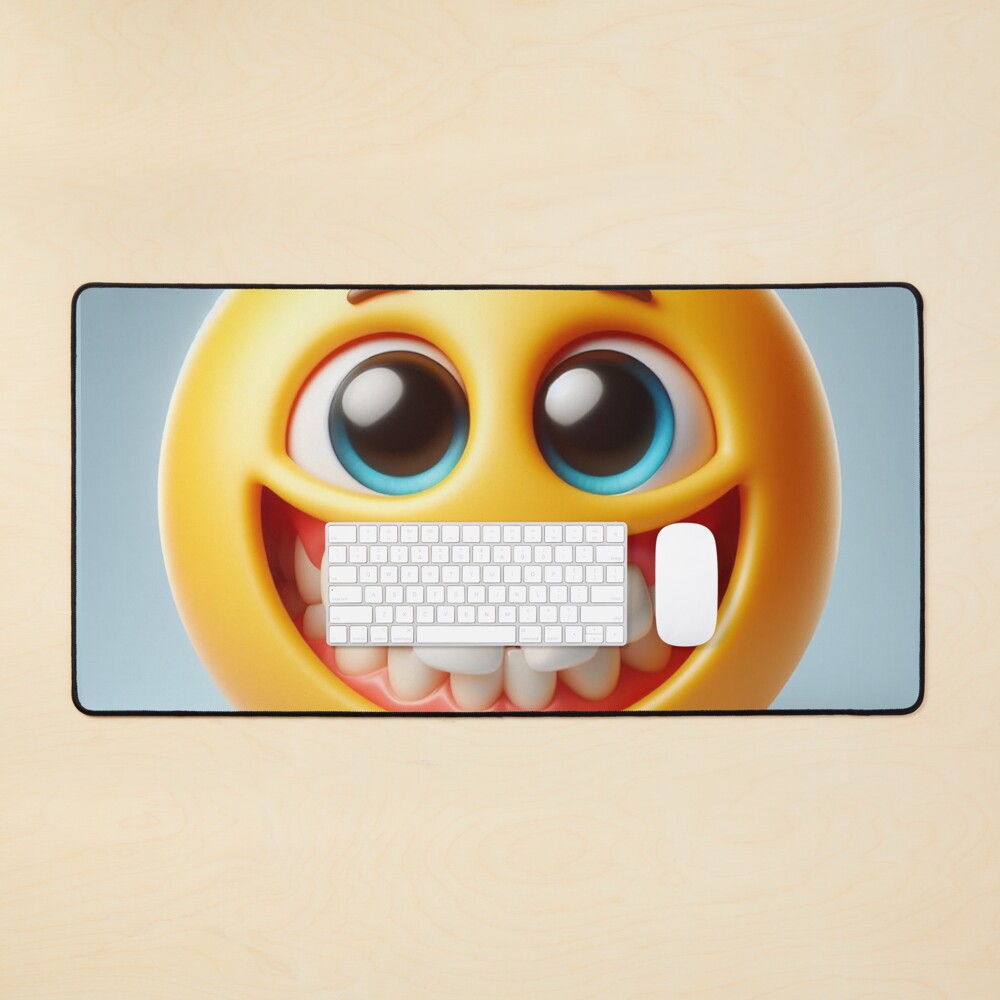 "Gap Tooth Yellow Smiley Emoji with Big Grin" Sticker for Sale by ...