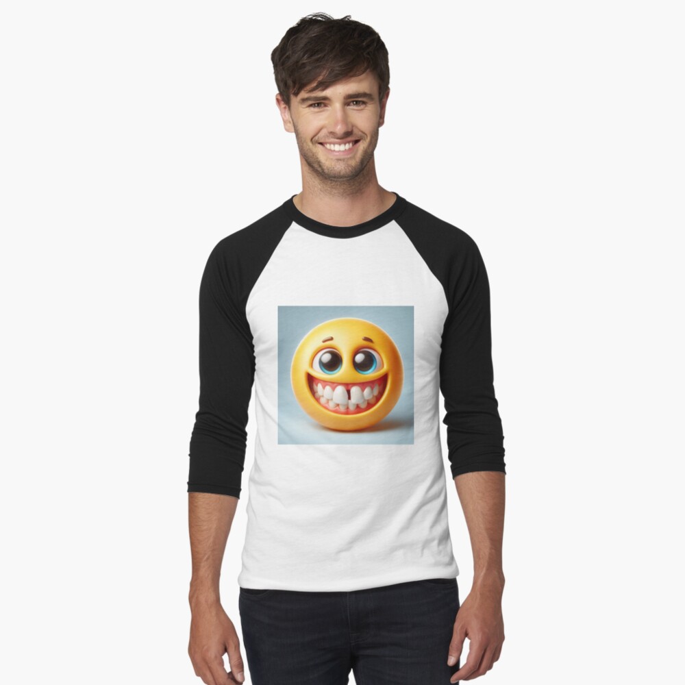 "Gap Tooth Yellow Smiley Emoji with Big Grin" Sticker for Sale by ...