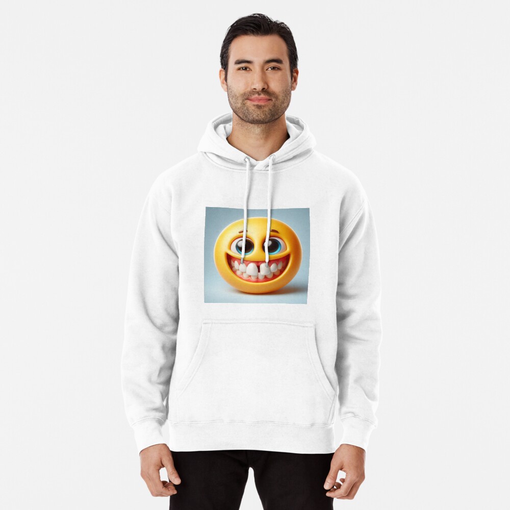 "Gap Tooth Yellow Smiley Emoji with Big Grin" Sticker for Sale by ...