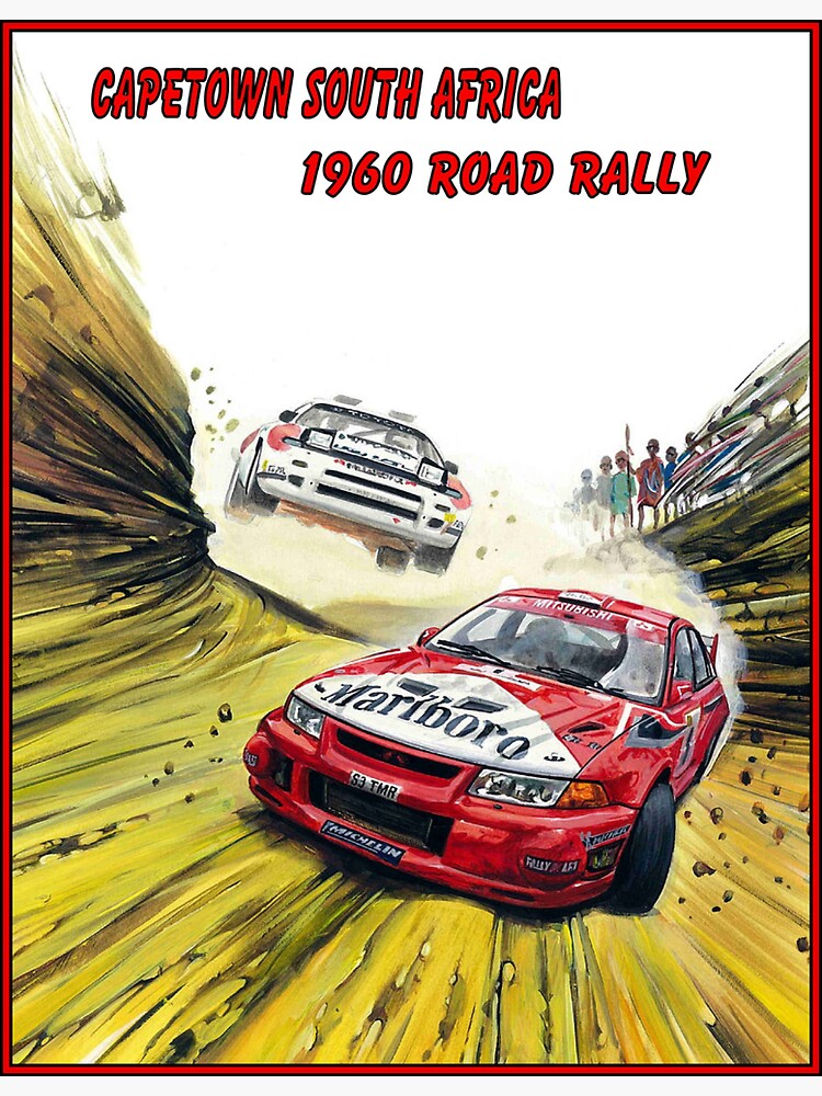 "ROAD RALLY : Vintage 1960 Capetown Auto Racing Advertising Print ...