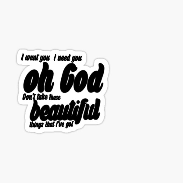 "Beautiful things- Benson Boone" Sticker for Sale by Emsdesigns04 ...