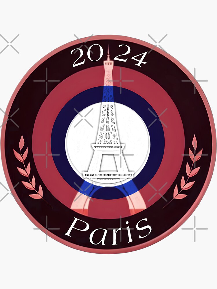 "Paris 2024" Sticker by SerafinDesign | Redbubble
