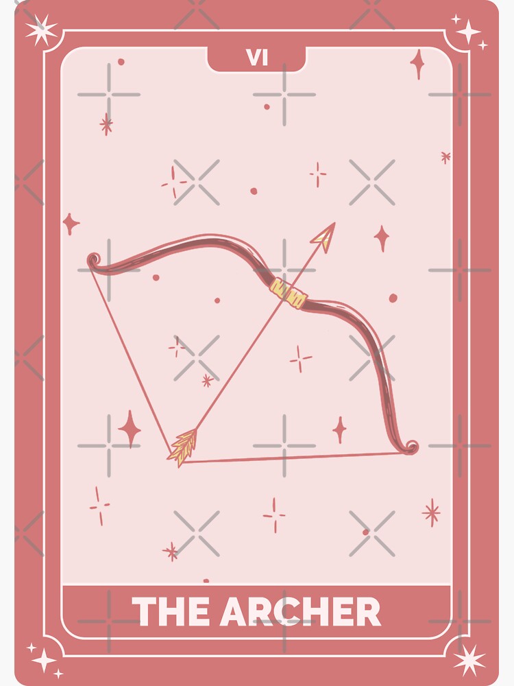 "Tarot Card: The Archer" Sticker for Sale by TeesbyEnzo | Redbubble