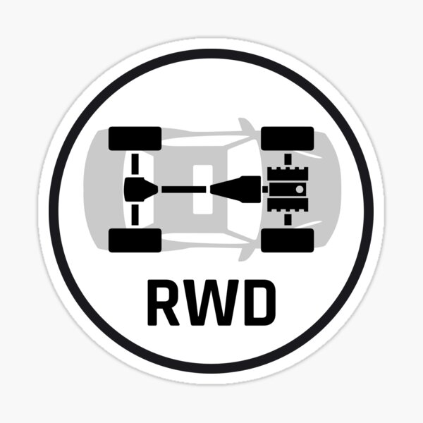 "Rear wheel drive (RWD) - for Refined Wheel Drift " Sticker for Sale by ...