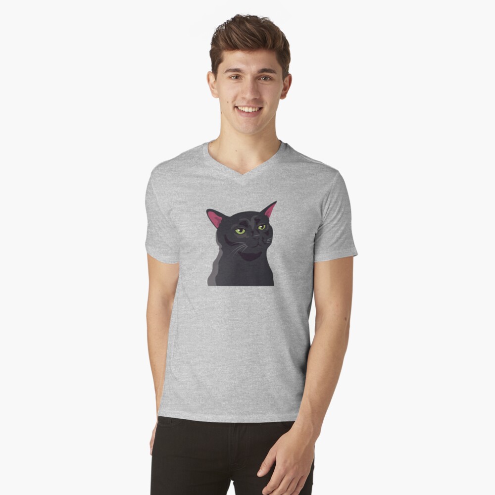 "Zoned out black cat meme" Sticker for Sale by Chonk Borris | Redbubble