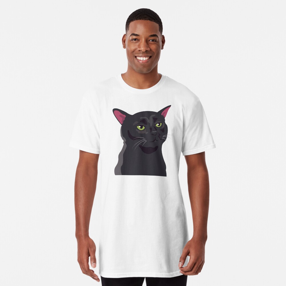 "Zoned out black cat meme" Sticker for Sale by Chonk Borris | Redbubble