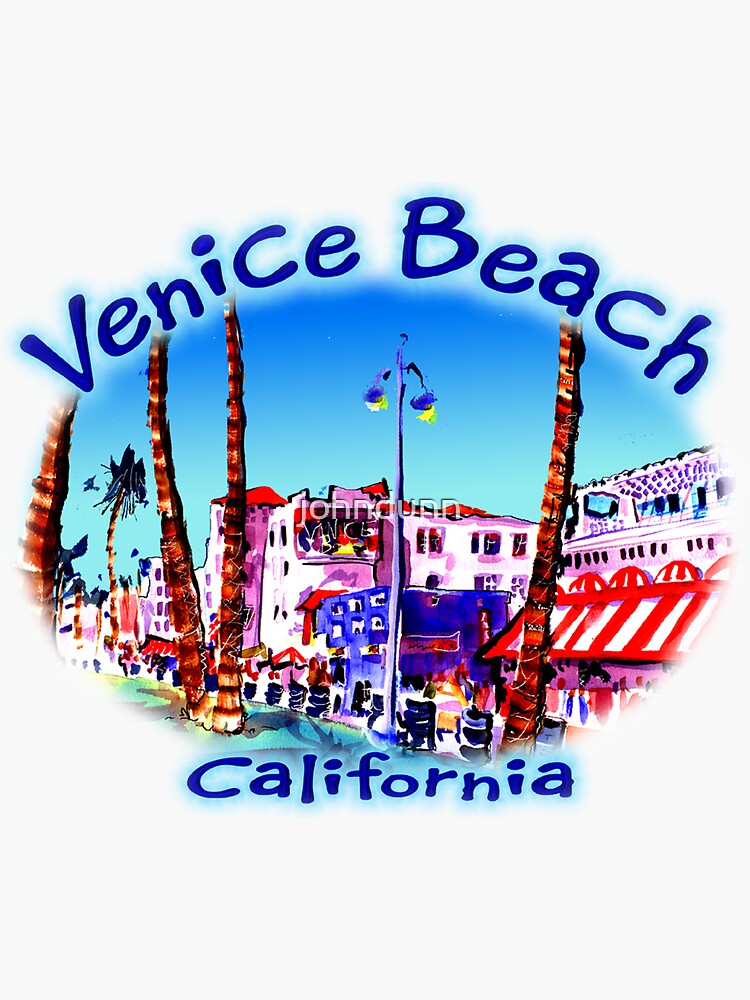 "Venice Beach" Sticker for Sale by johndunn | Redbubble
