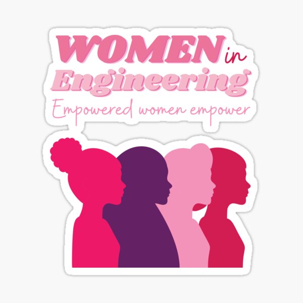 "women in engineering" Sticker for Sale by annoying-shirts | Redbubble