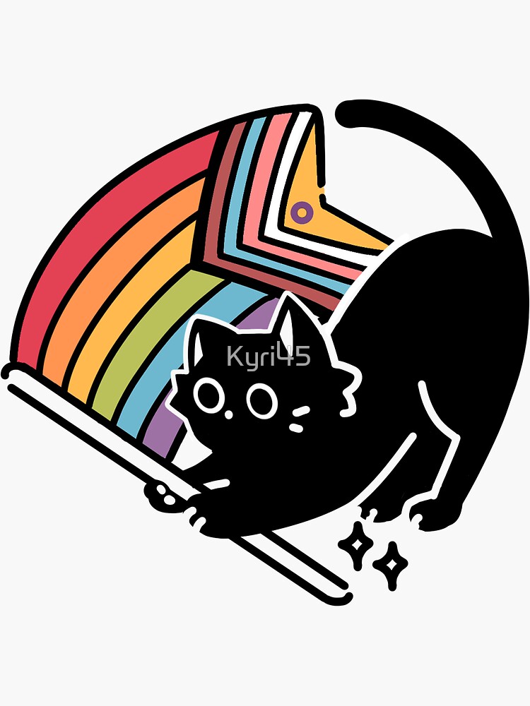 "Progressive Cat Pride" Sticker for Sale by Kyri45 | Redbubble