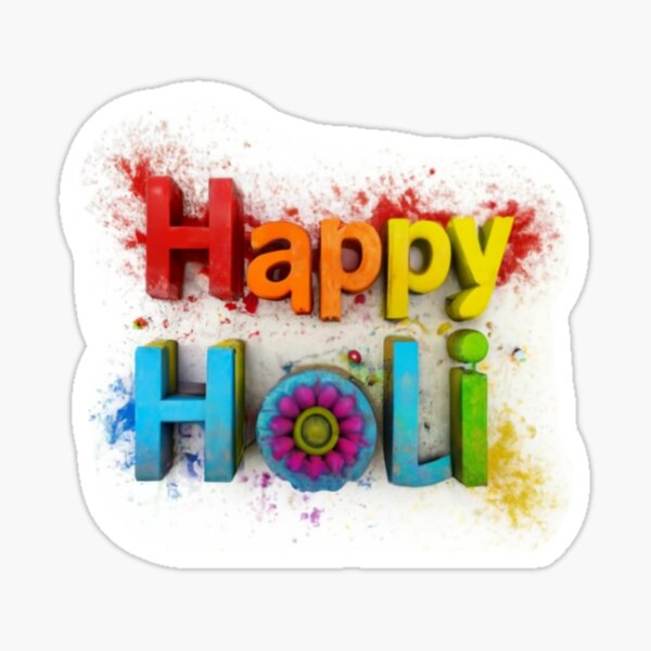 "Happy Holi Festival İndia 3" Sticker for Sale by Psycho-Crazy | Redbubble