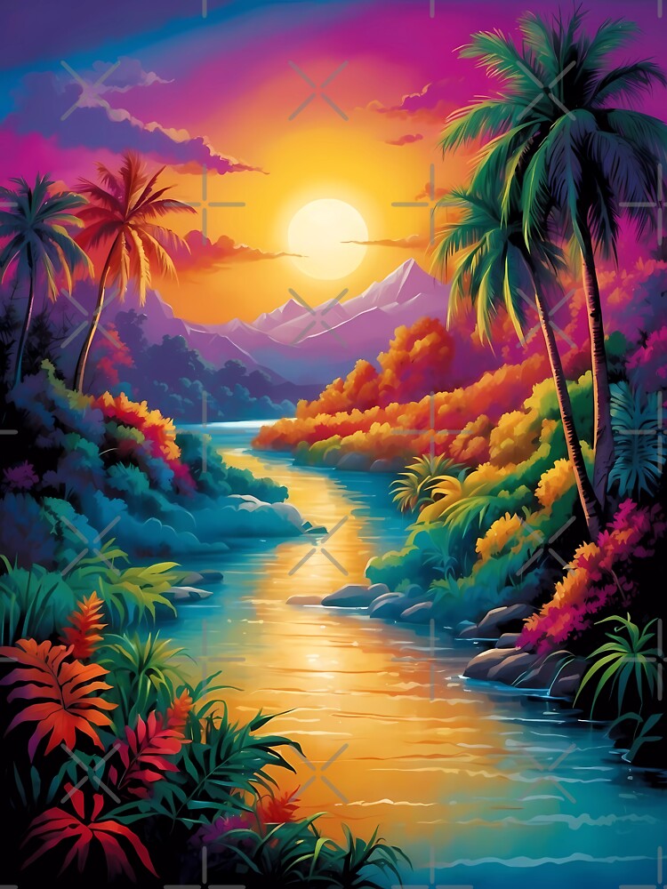 "Crimson Twilight Harmony" Sticker for Sale by Vitalka-uk | Redbubble