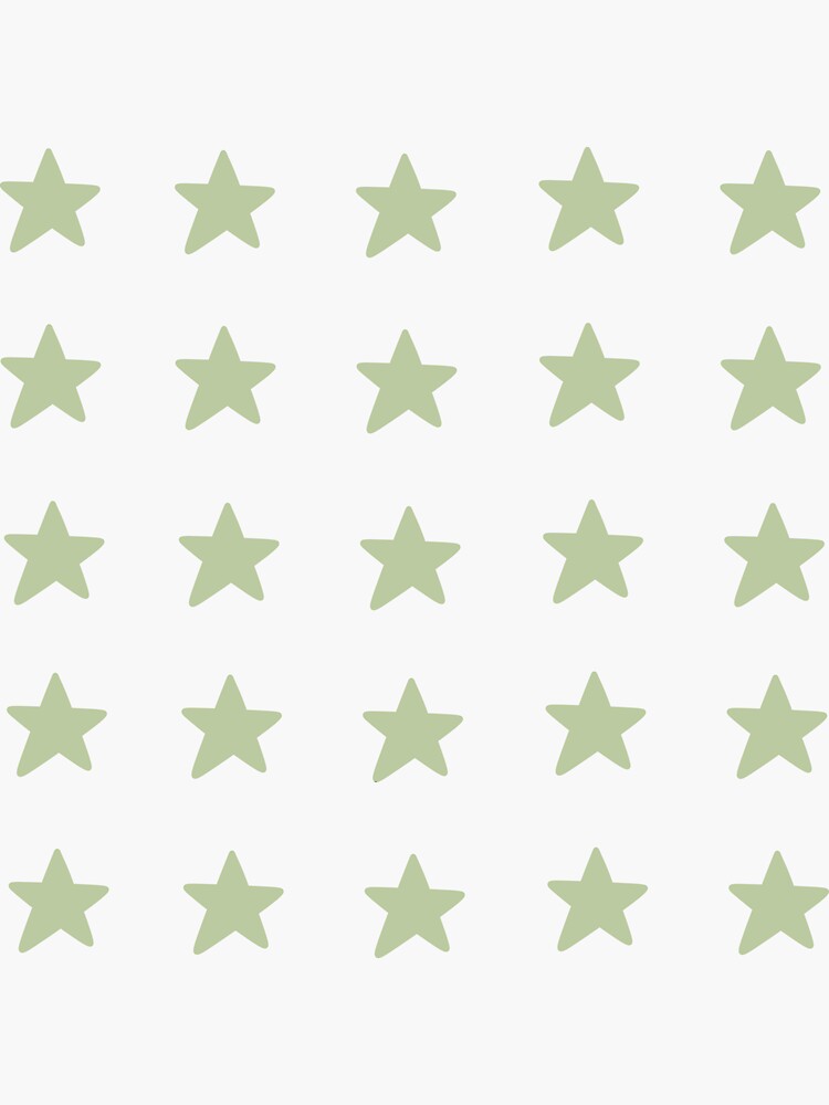 "25 Minimalistic Sage Green Stars Set" Sticker for Sale by posterful ...