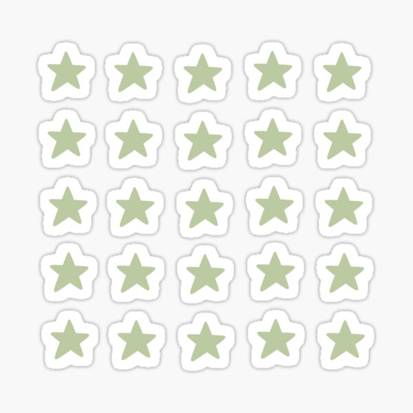 "25 Minimalistic Sage Green Stars Set" Sticker for Sale by posterful ...