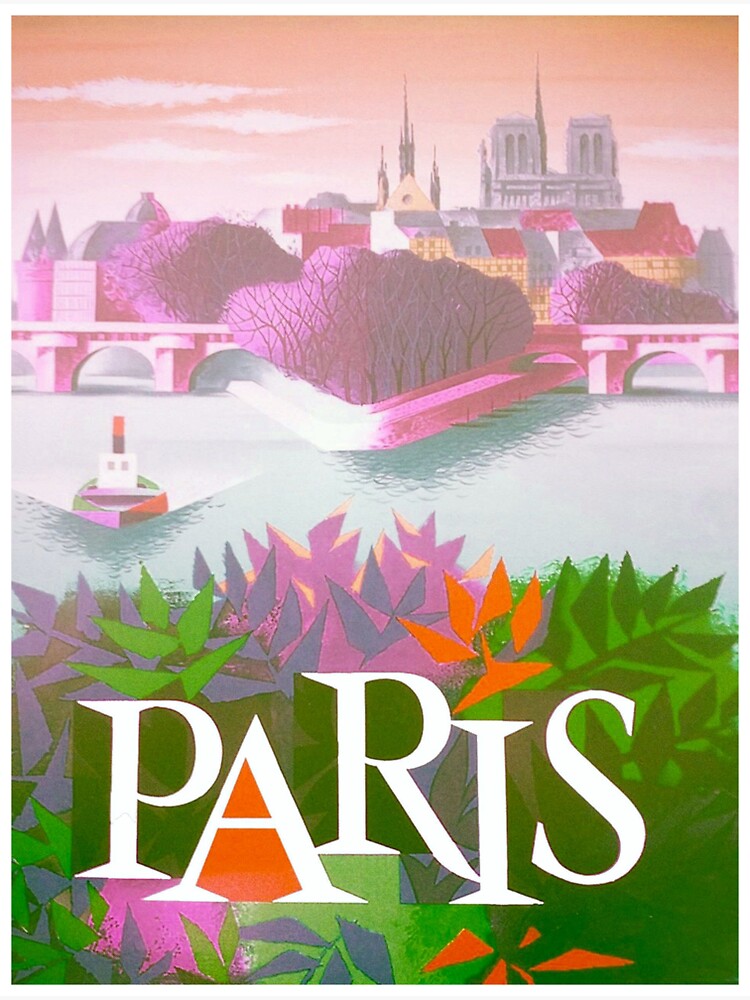 "PARIS : Vintage Travel and Tourism Advertising Print" Sticker for Sale ...