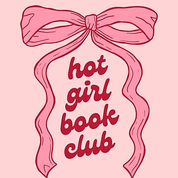 "hot girl book club bow design" Sticker for Sale by glowingly | Redbubble