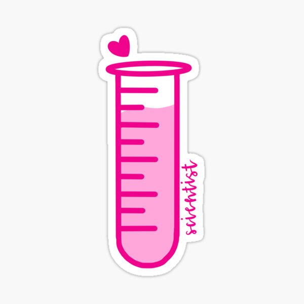 "Female scientist test tube sticker " Sticker for Sale by littlejoyco ...