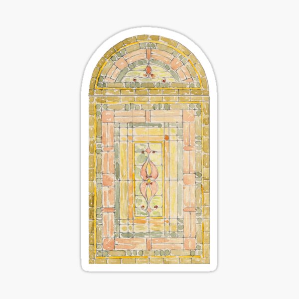 "Design stained glass window design - Architectural Element" Sticker ...