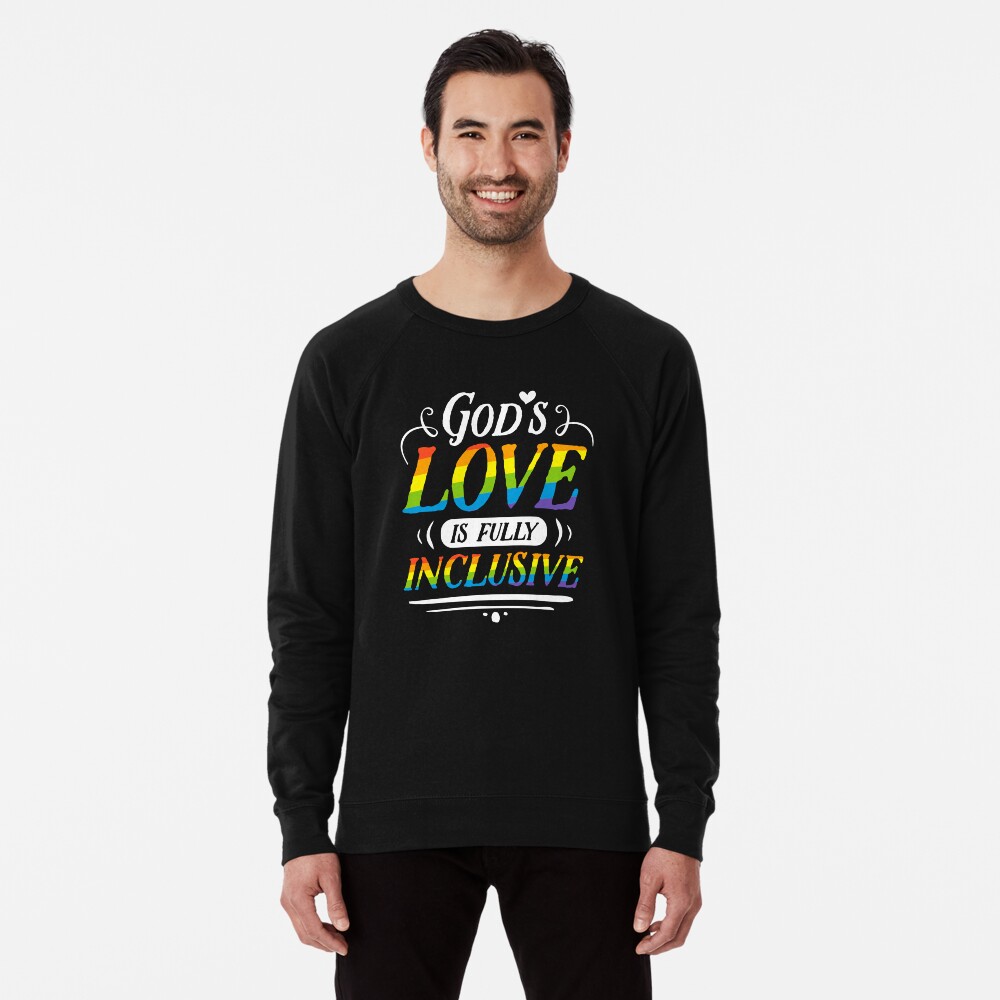 "God's Love Is Fully Inclusive Gay Pride Christian Rainbow Flag LGBT ...