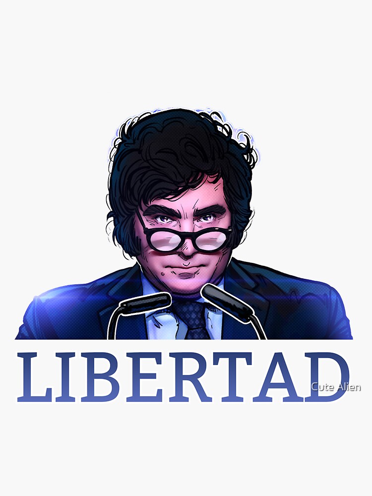"Javier Milei" Sticker for Sale by Tauan Silva | Redbubble