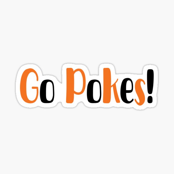 "Go Pokes" Sticker for Sale by BridgetLynnC | Redbubble