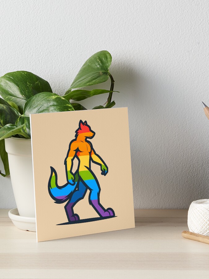 "LGBTQ Furry Pride Anthropomorphic Logo" Art Board Print for Sale by ...