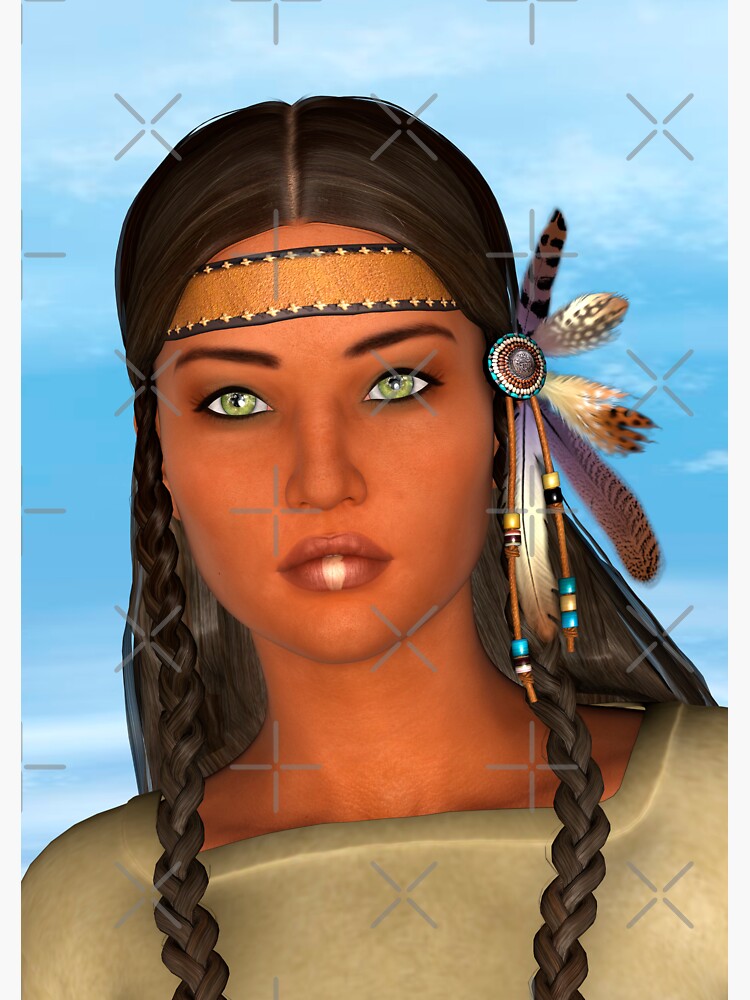 "Native American Woman" Sticker for Sale by Vac1 | Redbubble