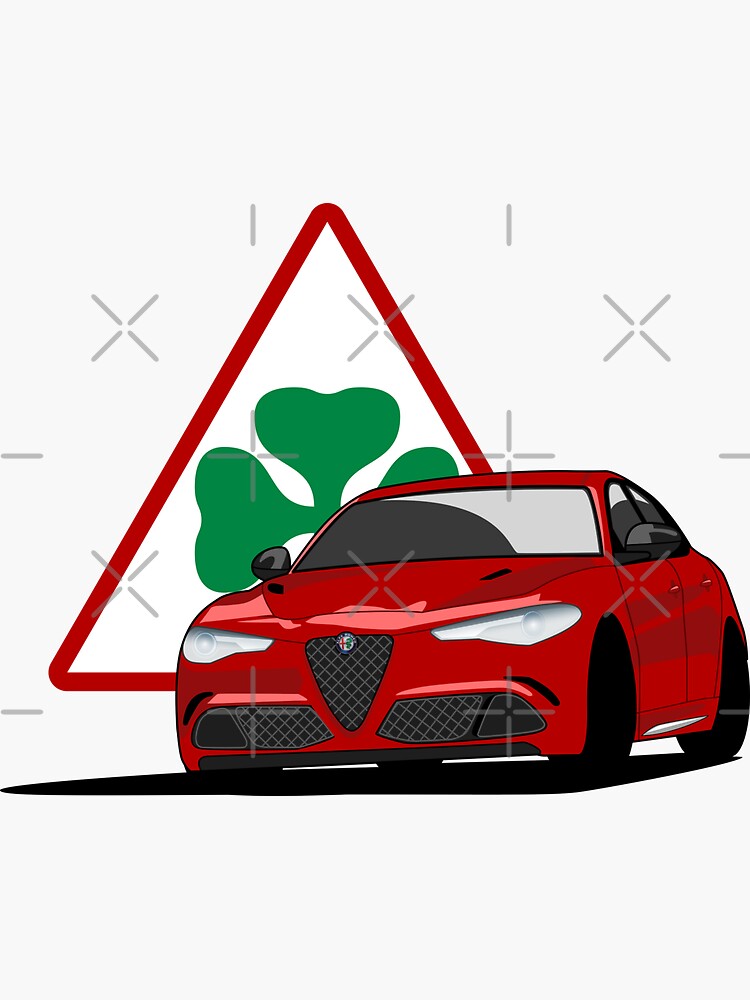 "Italian Alfa Car" Sticker for Sale by HSDESIGNS Studio | Redbubble