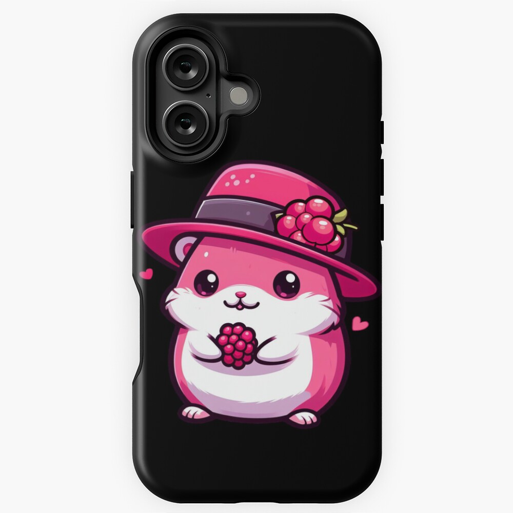 "Cute Pink Hamster Raspberry with Hat" Poster for Sale by Delidream ...