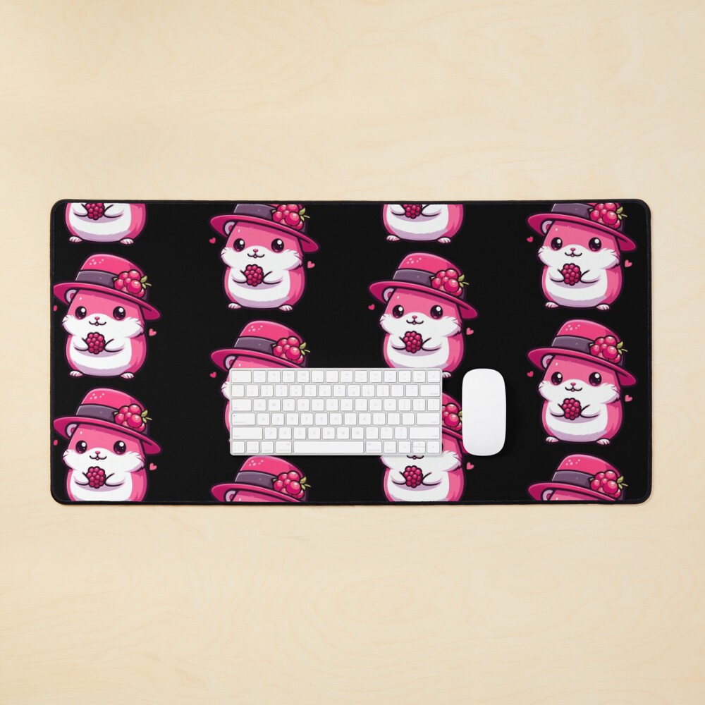 "Cute Pink Hamster Raspberry with Hat" Poster for Sale by Delidream ...