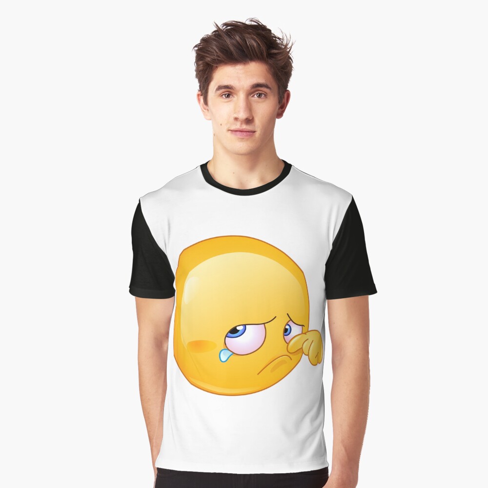 "Wiping Tear Emoticon" Sticker for Sale by Yael Weiss | Redbubble