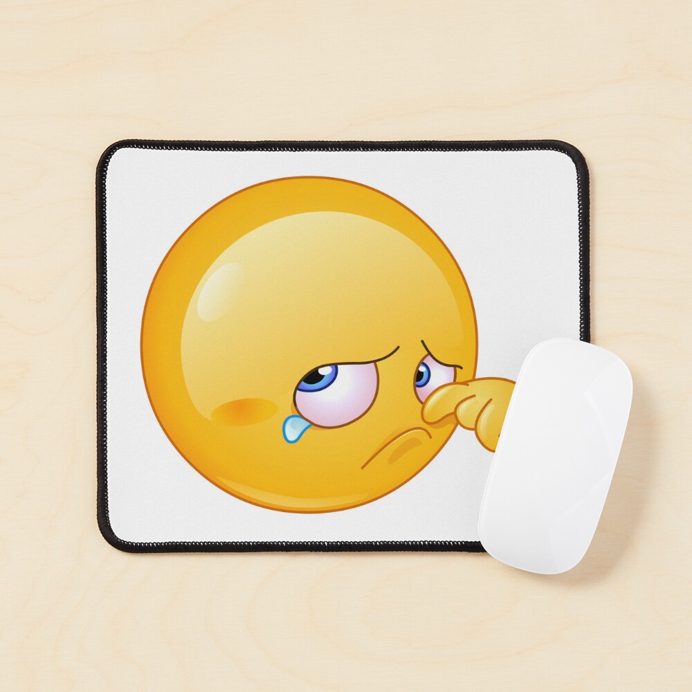 "Wiping Tear Emoticon" Sticker for Sale by Yael Weiss | Redbubble