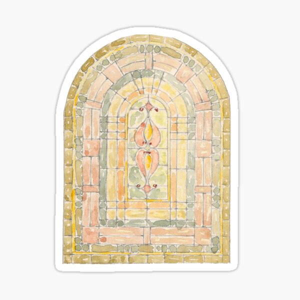 "Design stained glass window design V2 - Architectural Element" Sticker ...