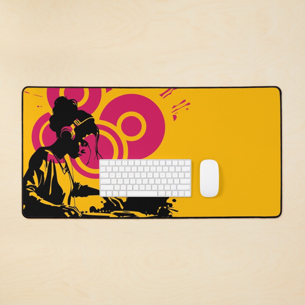 "Y2K Energy - Female DJ, Pink Splashes - Design Frutiger Metro" Sticker ...