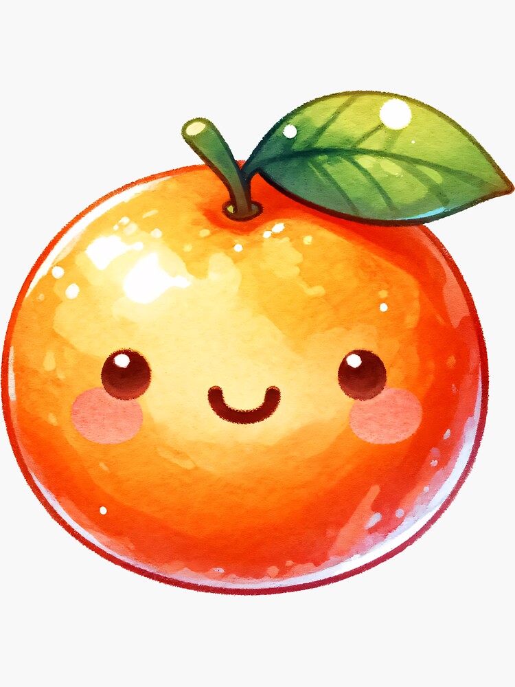 "Cute Clementine" Sticker for Sale by Emitropy | Redbubble
