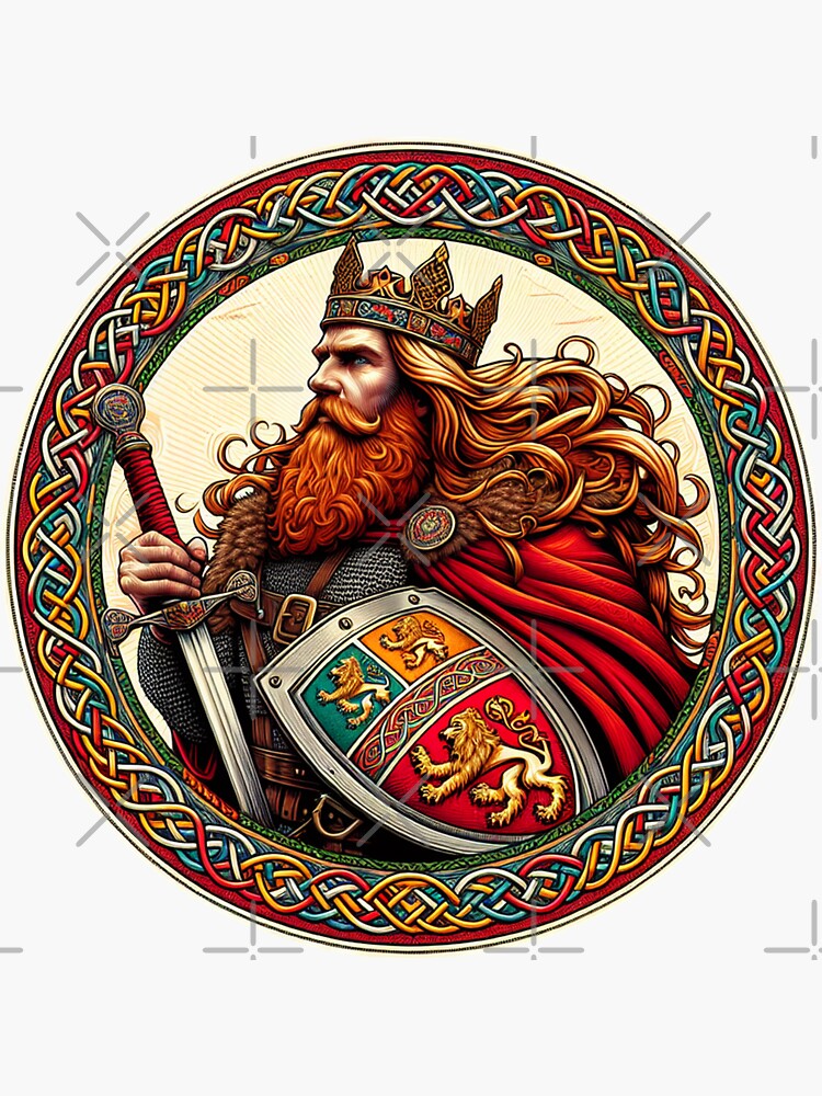 "Lion of Ireland, Brian Boru" Sticker for Sale by Emeris | Redbubble