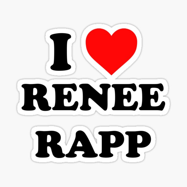 "i love renee rapp" Sticker for Sale by wordswithfonts | Redbubble