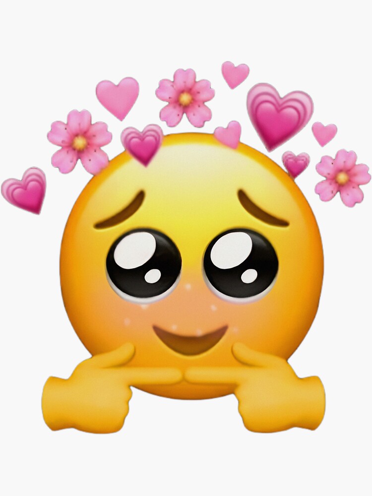 "Cute love emoji" Sticker for Sale by Linduree | Redbubble