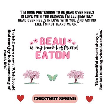 "Beau Eaton is my book boyfriend" Sticker for Sale by BookishBoutique ...