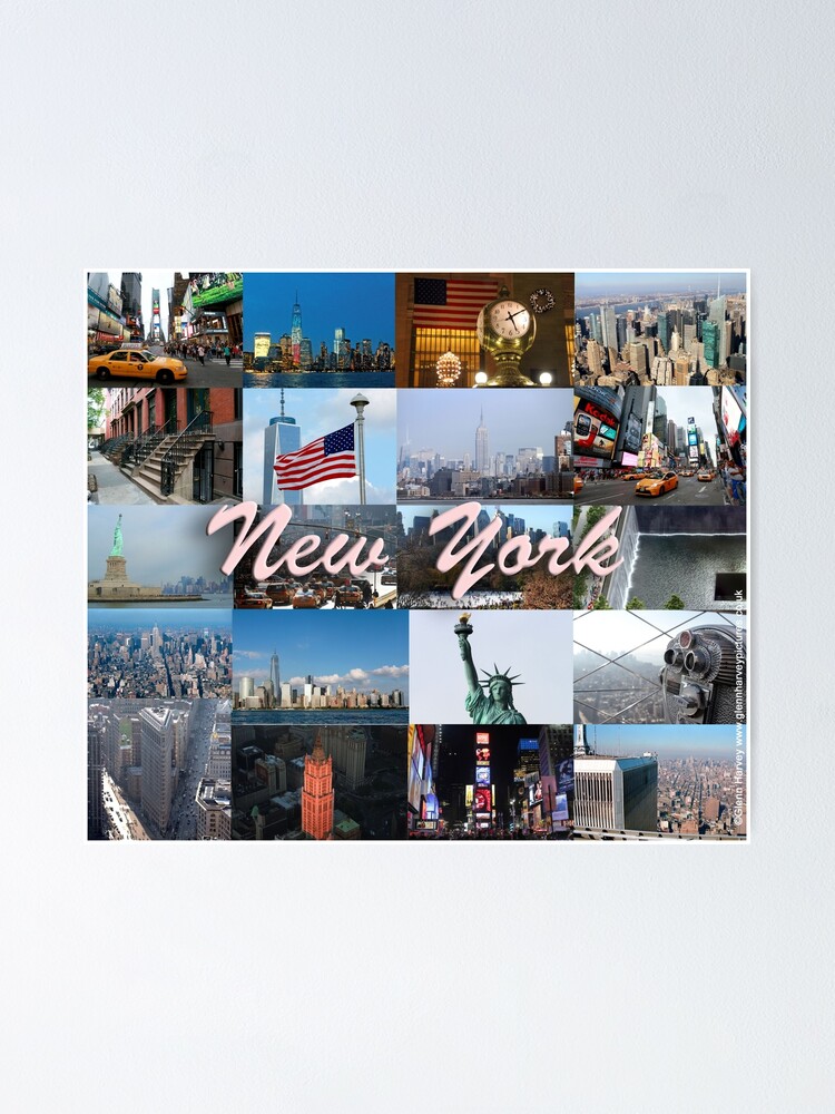 "NEW YORK CITY USA STUNNING PROFESSIONAL PHOTO MONTAGE" Poster for Sale ...