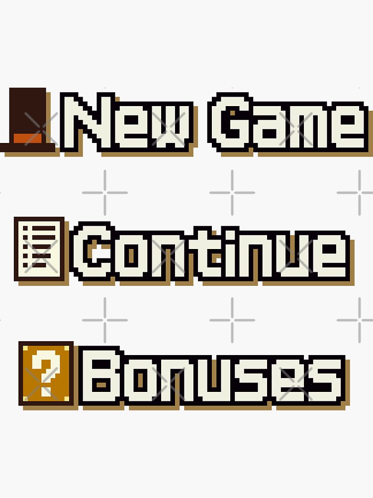 "Professor Layton start icons." Sticker for Sale by 8-BitBrookes ...